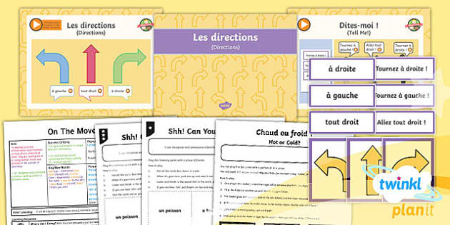 French: On the Move: Directions Year 4 Lesson Pack 3