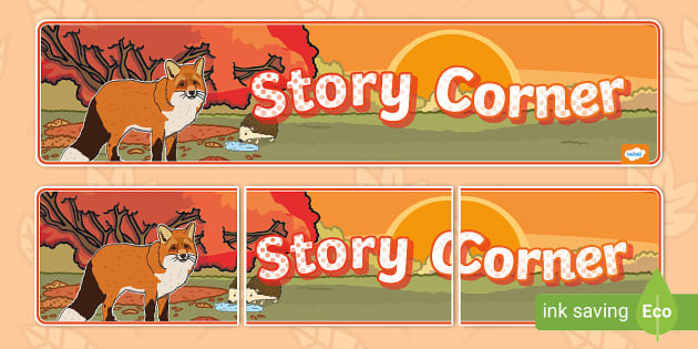 Autumn-Themed Story Corner Display Banner (teacher made)