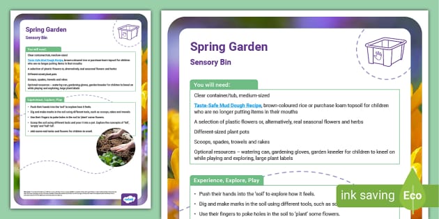 Spring Garden Sensory Bin | Sensory | Twinkl - Twinkl