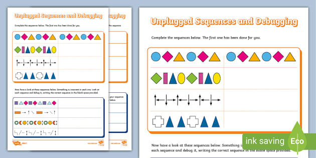 Unplugged Sequences and Debugging Activity - KS2 - Twinkl Unplugged Sequences and Debugging Activity - KS2 - Twinkl