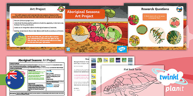 Year 1 HASS Geography Aboriginal Season Lesson 6 Art Project