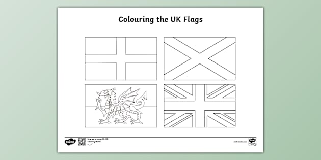 Our Country UK Flags Coloring Page Coloring Pages - Our Country UK Flags