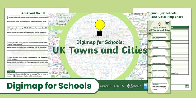 FREE! - KS2 Digital Mapping: UK Towns and Cities - Twinkl - KS2