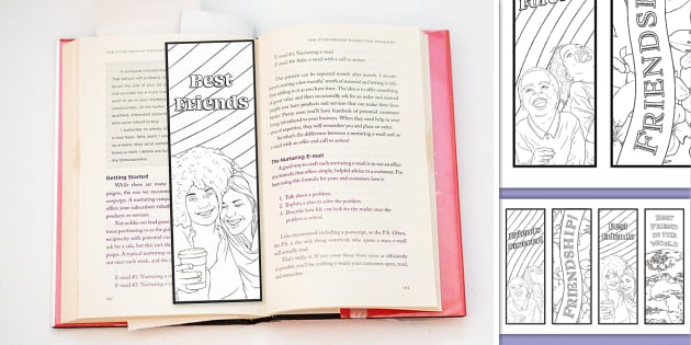 Friendship Colouring Bookmarks KS2 | Twinkl Party - Twinkl