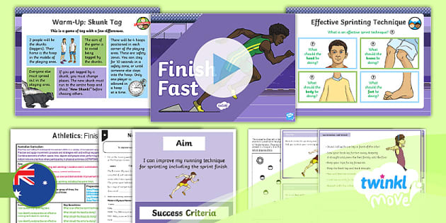 Year 4 Athletics Lesson 2: Finish Fast (teacher made)