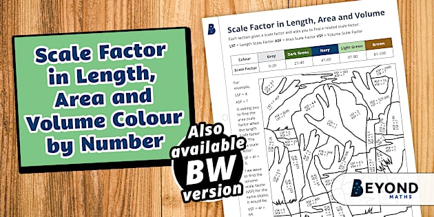 Scale Factor in Length, Area and Volume Colour by Number