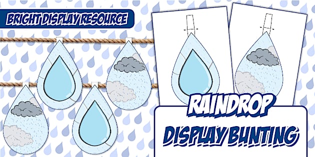 Raindrop Display Bunting