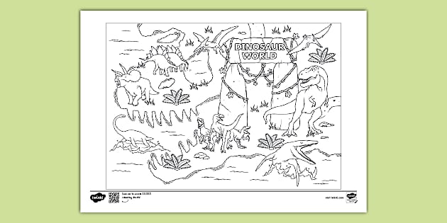 dinosaur world coloring pages