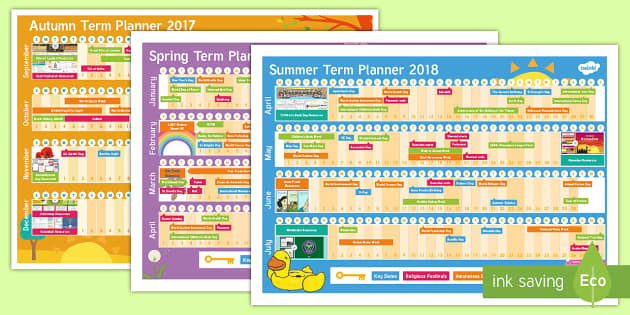 2017 - 2018 Academic Year Calendar Display Pack - 2017-2018
