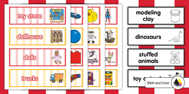 Toy Store Dramatic Play Word Cards (teacher made) - Twinkl
