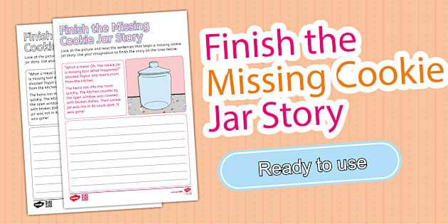 Finish the Missing Cookie Jar Story Worksheet