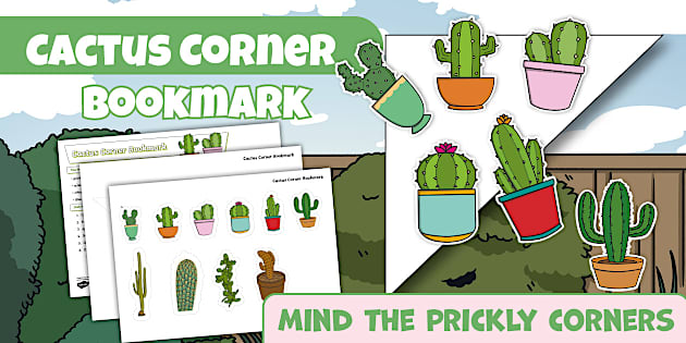 Cactus Corner Bookmark