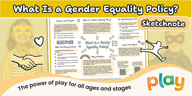 Gender Equality Policy Adult Information Sketchnote Poster