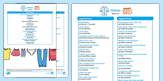 Clothes Book List