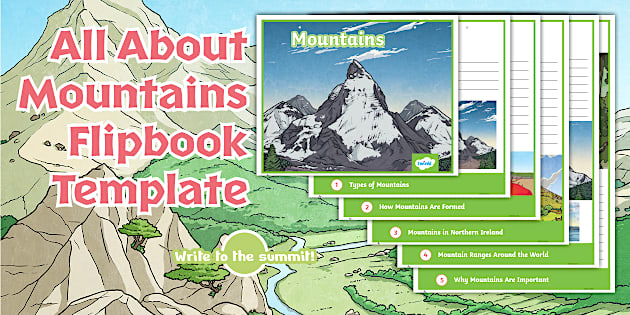 All About Mountains Flipbook Template