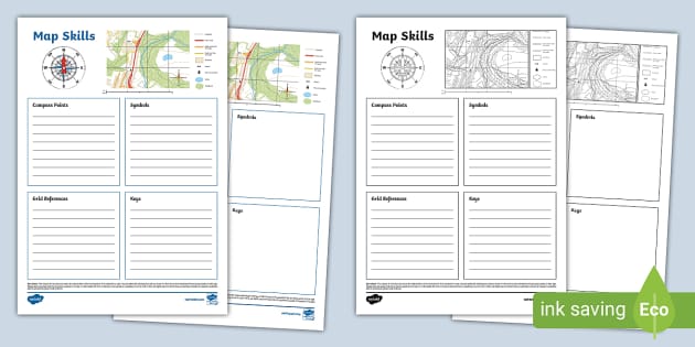 KS2 Map Skills Fact File Template - Twinkl