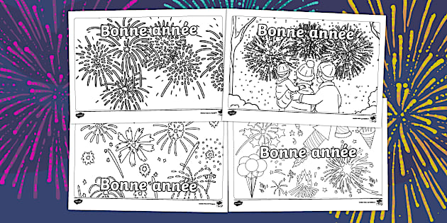 Coloriage : Bonne année - Twinkl coloriage - Twinkl