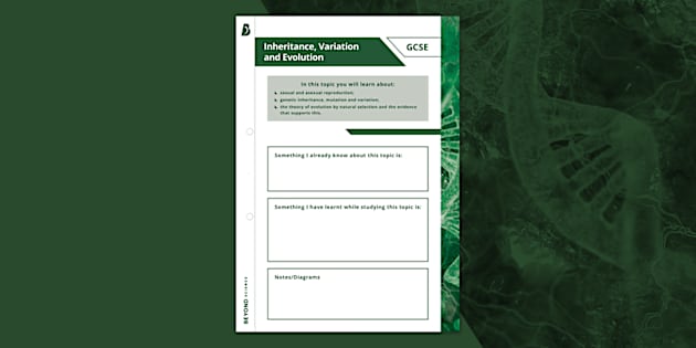 GCSE Biology: Inheritance, Variation & Evolution Title Page GCSE Biology: Inheritance, Variation & Evolution Title Page