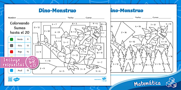 adición| Guía | Sumas | hasta el 20 | sumar | matemática