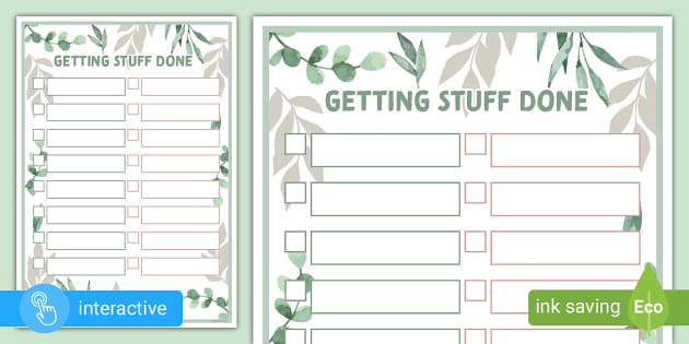 Botanical To-Do List (Teacher-Made) - Twinkl