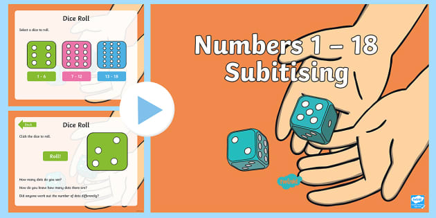 Numbers 1 – 18 Subitising Maths Activity PowerPoint