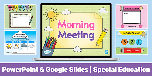 Editable Morning Meeting PowerPoint & Google Slides