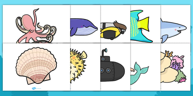 Ocean Cartoon Images - Display Extra Large Cut-Outs