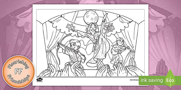 Talent and Turmoil Colouring Page (from the Flourishing Friendships