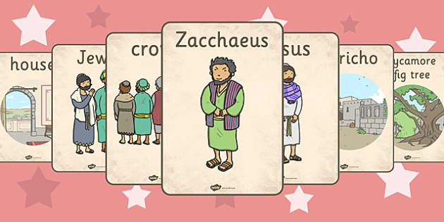 Zacchaeus the Tax Collector Bible Story Display Posters - poster
