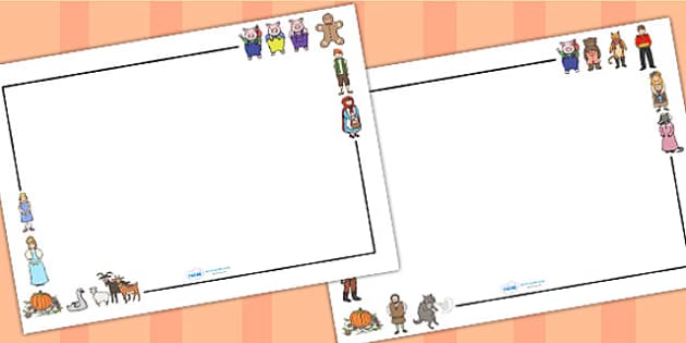 FREE! - Traditional Tales Page Borders Landscape