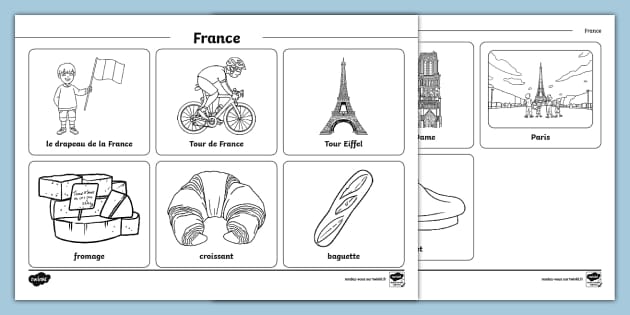 Coloriages : France (teacher made) - Twinkl