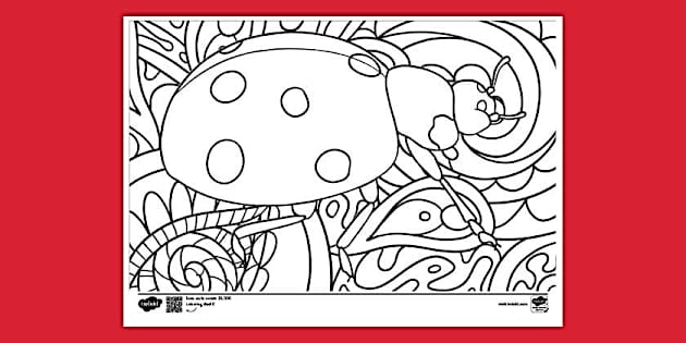 * NEW * Ladybird Mindfulness Colouring Page - Twinkl