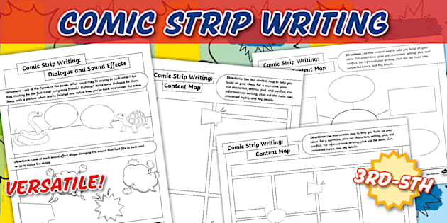 Sketch Squad: Making a Comic Strip Worksheets for 3rd-5th