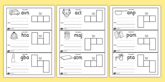 CVC Spelling Cards Pack