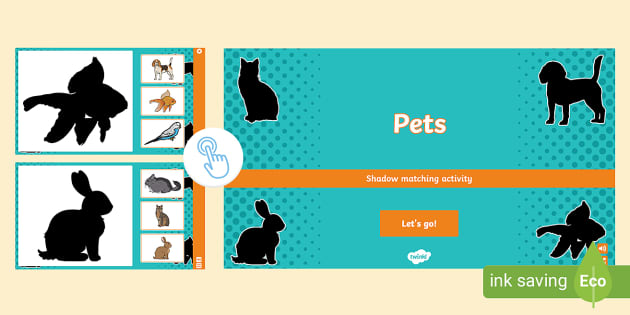Pets Shadow Matching Activity (profesor hizo) - Twinkl