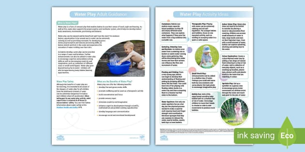 Baby Room Activities: Water Play Adult Guidance and Ideas