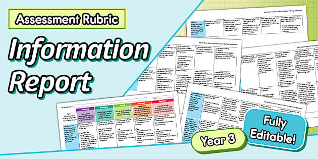 Australian Curriculum Year 3 Narrative Assessment Rubric/Guide to Making