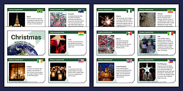 Reinforcing Reading: Christmas Around the World Fact Cards
