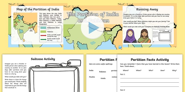 Partition of India and Pakistan KS1 PowerPoint Pack - Twinkl