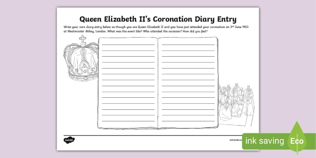 Queen Elizabeth II's Coronation Diary Entry (teacher made)