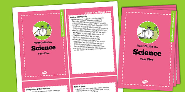 2014 National Curriculum Cards Year 5 Science (teacher made)