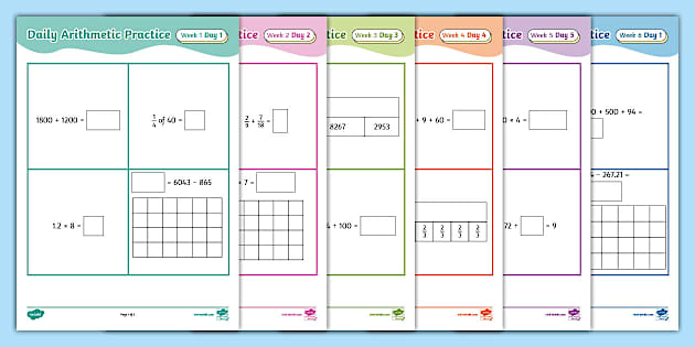 👉 Year 6 Autumn 1 Daily Arithmetic Practice Pack - Twinkl 👉 Year 6 Autumn 1 Daily Arithmetic Practice Pack - Twinkl
