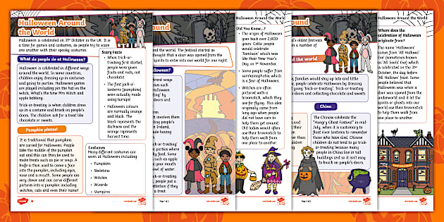 Halloween Around the World Differentiated Fact File - Twinkl