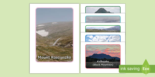 * NEW * Australian Mountains Display Photos (teacher made)