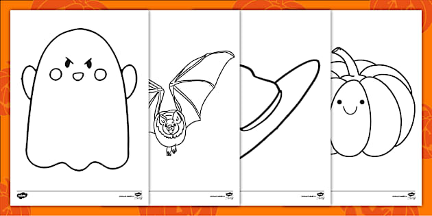 Primul meu Halloween – Desene de colorat - Twinkl