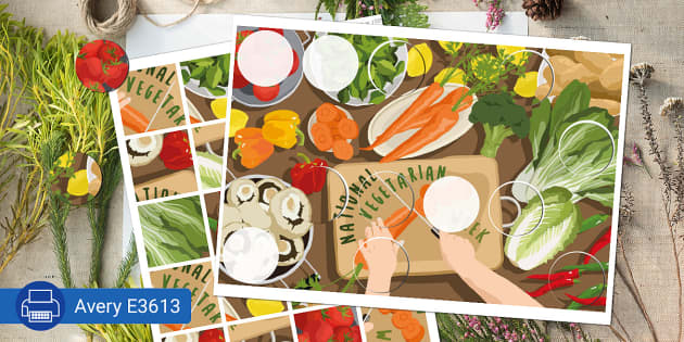 National Vegetarian Week - Fix the Picture Activity - Twinkl