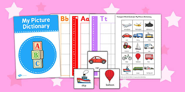 Transport Themed Picture Dictionary Word Cards - word cards