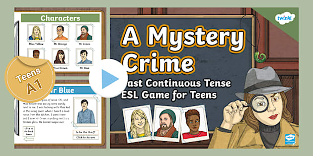 ESL Mystery Crime Game PPT (teacher made) - Twinkl