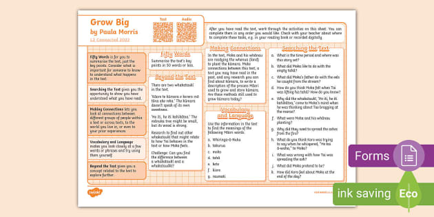 Connected 2022 L2: Grow Big (teacher made) - Twinkl