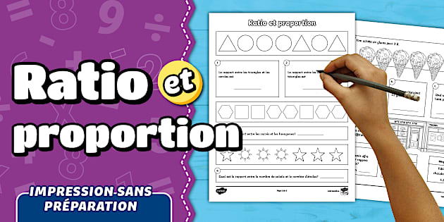 Grade Six Ratio and Proportions Worksheet French